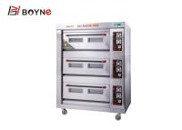 China 3 Deck 6 Trays Gas Bakery Oven 220V Commercial Baking Oven for Sale for sale