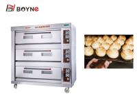 China Three Decks Commercial Gas Bread Oven 220V 210W 9 Tray Baking Oven for Bakery for sale