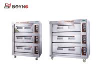 China Three Decks Commercial Gas Bread Oven 220V 210W 9 Tray Baking Oven for Bakery for sale
