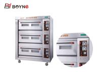 China Gas Industrial Baking Oven Three Deck Six Tray Layer Controlled Separately 20°C~400°C for sale