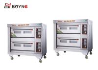 China 380V Electric Industrial Baking Oven Double Deck 0.6mm Plate Layer Controlled Individually for sale