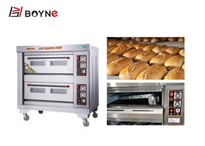 China 380V Electric Industrial Baking Oven Double Deck 0.6mm Plate Layer Controlled Individually for sale
