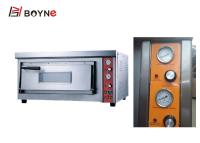 China Single Layer Gas Commercial Pizza Oven Stone Base Timer Controller High Temperature for sale