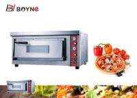 China Single Layer Gas Commercial Pizza Oven Stone Base Timer Controller High Temperature for sale