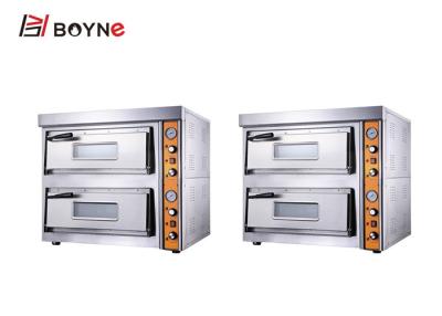 China Industrial Electric Pizza Oven Countertop 2 Layer 8.4kw 380V Ceramic Baseplate 120kg for sale