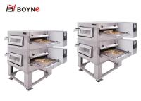 China Commercial Two Deck Electric Convection Pizza Oven 380V 18kW Stainless Steel for sale