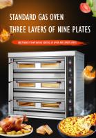 China Standard Commercial 0.9 kg/h Gas Baking Oven Three Deck for sale