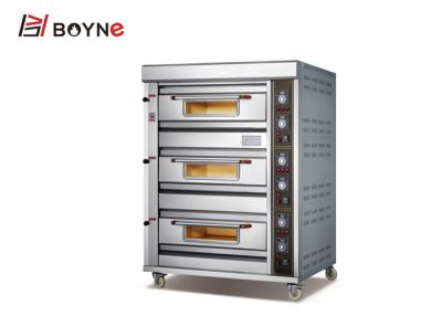 China 3 Deck 6 Trays Gas Oven Commercial Bakery Equipment 220V 400°C for sale