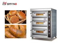 China 3 Deck 6 Trays Gas Oven Commercial Bakery Equipment 220V 400°C for sale