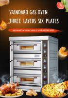 China 3 Deck 6 Trays Gas Oven Commercial Bakery Equipment 220V 400°C for sale