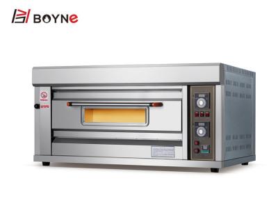 China Standard 210w Two Trays One Deck Oven For Pizza Bakery for sale