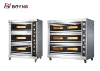 China Handle Electric Industrial Baking Oven Three Layers Six Trays for sale