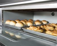 China Handle Electric Industrial Baking Oven Three Layers Six Trays for sale