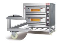 China Commercial Electric Double Deck Four Trays Baking Oven 380V 13.2kW with Wheels for sale