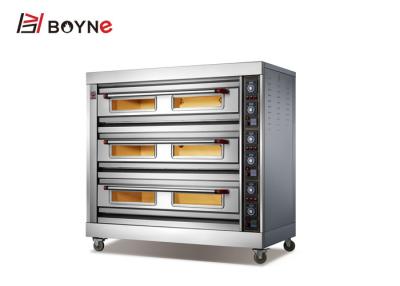 China High Temperature 304 Industrial Baking Oven 3 Deck 9 Trays for sale