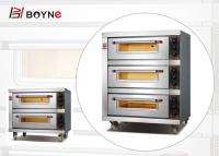 China Commercial 3 Deck 3 Tray Electric Baking Oven 20-300°C 9.6kW 220V for sale