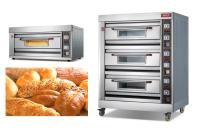 China Hotel Stainless Steel Three Deck Six Trays Industrial Baking Oven 380V 19.8kW for sale