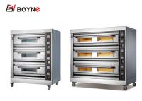 China Three Deck Nine Trays Stainless Steel Bakery Deck Oven 27kW 380V Commercial for sale