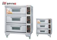 China Stainless Steel Three Deck Electric Bread Bakery Oven for sale