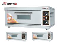 China Full Stainless Steel Electric Two Deck Two Tray Oven 220V 6.6kW Digital Temperature Controller for sale