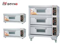 China Full Stainless Steel Electric Two Deck Two Tray Oven 220V 6.6kW Digital Temperature Controller for sale