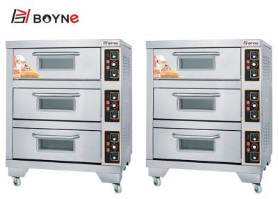 China Electric Commercial Bakery Deck Oven Three  Deck Capacity Stainless Steel Oven for sale