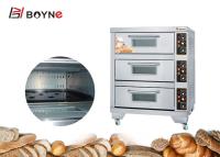 China Electric Commercial Bakery Deck Oven Three  Deck Capacity Stainless Steel Oven for sale