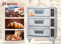China Electric Commercial Bakery Deck Oven Three  Deck Capacity Stainless Steel Oven for sale