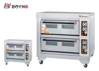 China High Temperature Bakery Deck Oven Stainless Steel 2 Deck 4 Trays Bread Oven for sale