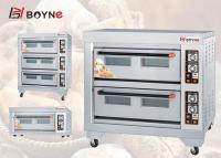 China High Temperature Bakery Deck Oven Stainless Steel 2 Deck 4 Trays Bread Oven for sale