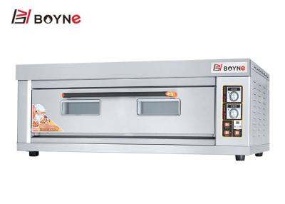 China Commercial Double Glass Door Bakery Deck Oven 1 Deck 3 Trays Stainless Steel 8.4kW 380V Bread Oven for sale