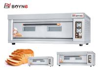 China Commercial Double Glass Door Bakery Deck Oven 1 Deck 3 Trays Stainless Steel 8.4kW 380V Bread Oven for sale