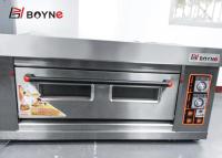 China Commercial Double Glass Door Bakery Deck Oven 1 Deck 3 Trays Stainless Steel 8.4kW 380V Bread Oven for sale