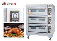 China 19.8kW Commercial Electric Baking Oven Three Deck Six Tray 380V for Bakery for sale