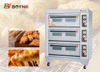 China 19.8kW Commercial Electric Baking Oven Three Deck Six Tray 380V for Bakery for sale