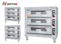 China Stainless Steel Commercial Electric Three Deck Nine Trays Bakery Oven 380V 25.2kW for sale