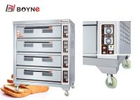 China Big Capacity Electric Stainless Steel Four Deck Twelve Trays Bakery Deck Oven for sale