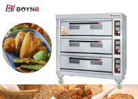 China Stainless Steel Commercial Electric Three Deck Nine Trays Bakery Oven 380V 25.2kW for sale