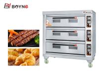 China Stainless Steel Commercial Electric Three Deck Nine Trays Bakery Oven 380V 25.2kW for sale