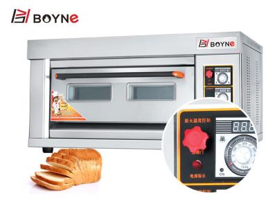 China Commercial Gas Deck Oven 1 Deck 2 Trays 1340x900x660mm Stainless Steel Bakery Oven for sale