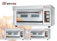 China Commercial Gas Deck Oven 1 Deck 2 Trays 1340x900x660mm Stainless Steel Bakery Oven for sale