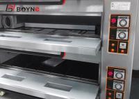 China Commercial Gas Deck Oven Stainless Steel Double Deck Four Trays Bread Baking Oven for sale