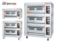 China Commercial Gas Deck Oven Stainless Steel Double Deck Four Trays Bread Baking Oven for sale