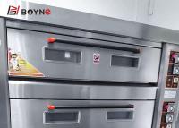 China Commercial Gas Deck Oven Stainless Steel Double Deck Four Trays Bread Baking Oven for sale