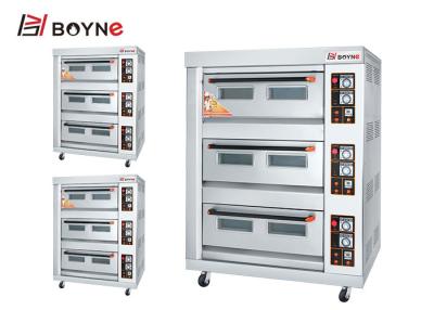 China Double Deck Four Trays Gas Oven 220V 400°C Commercial Bakery Kitchen for sale