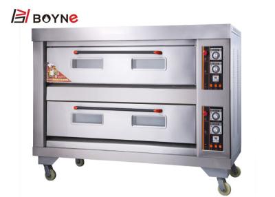 China Stainless Steel Commercial Gas Bakery Oven Two Deck Six Tray 220V 16.6kW for sale