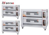 China Stainless Steel Commercial Gas Bakery Oven Two Deck Six Tray 220V 16.6kW for sale