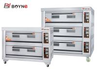 China Stainless Steel 3 Deck 9 Tray Gas Bakery Oven 220V 25kw for Cake Shop for sale
