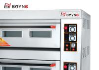 China Three deck Six Trays Gas Oven Bakery Pizza Oven With Stone For Restaurant for sale