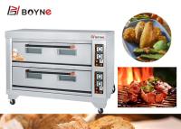 China Stainless Steel Deck Oven 220v Two Deck Two Tray for Restaurant for sale